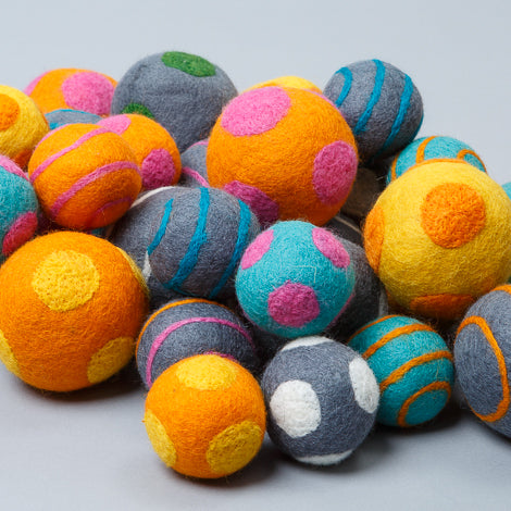 Polka Dot Boiled Wool Balls, Dog Toys – Ware of the Dog