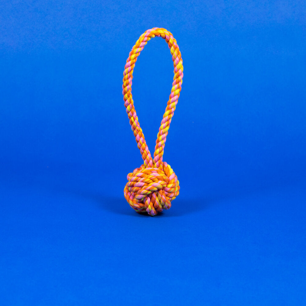 Rope Knot Toy / Neon Pink/Orange/Yellow, Rope Dog Toys – Ware of the Dog